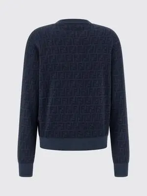 Fendi Ff Wool Crewneck Cardigan
