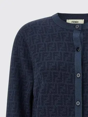 Fendi Ff Wool Crewneck Cardigan