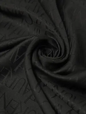 Saint Laurent Silk Blend Scarf With Jacquard Logo