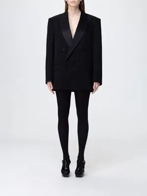 Saint Laurent Double-breasted Wool Blazer - Black