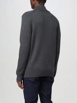 FAY Mock Neck Button Detail Knit Jumper