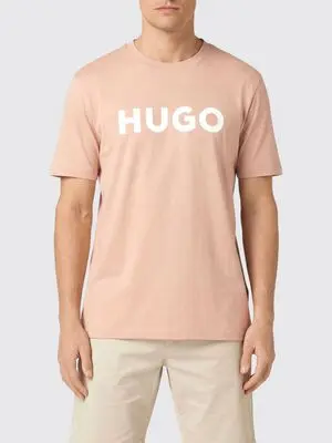 Hugo Cotton T-shirt With Logo - Beige