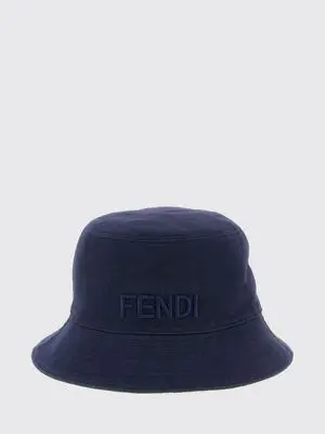 Fendi Reversible Cotton Bucket Hat - Blue