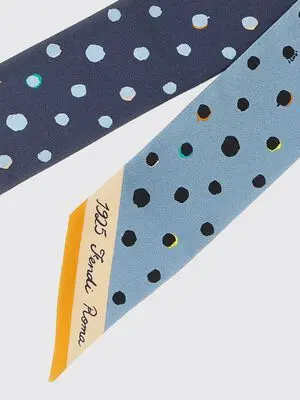 Fendi Beveled Polka Dot Silk Bandeau - Fa01