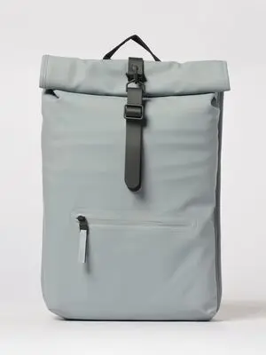 Rains Rolltop Rucksack In Waterproof Pu - Grey