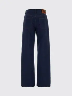Fendi Wide Leg Jeans In Cotton Denim