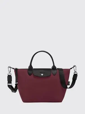 Longchamp Le Pliage Energy Bag In Recycled Nylon And Leather - Amaranth