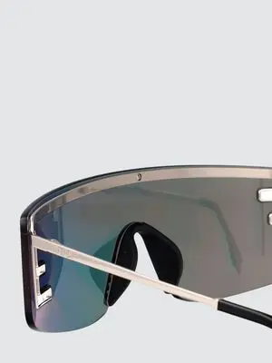 Fendi Ff Monogram Metal Shield Sunglasses
