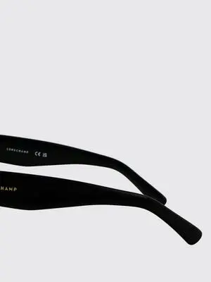 Longchamp Oversized Teardrop Sunglasses In Acetate With Metallic Logo