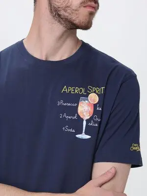 MC2 SAINT BARTH Cotton Crew Neck T-shirt - Navy