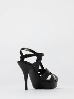 Saint Laurent Calfskin Leather Platform Stiletto Sandals