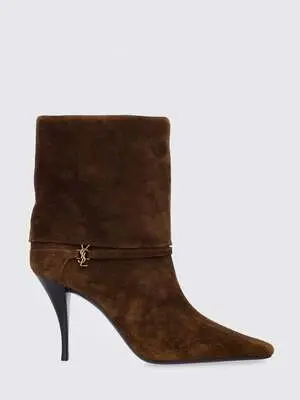 Saint Laurent Suede Ankle Boots - Brown