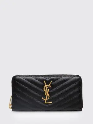 Saint Laurent Cassandre Matelassé Wallet - Black