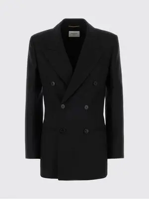 Saint Laurent Double Breasted Virgin Wool Blazer