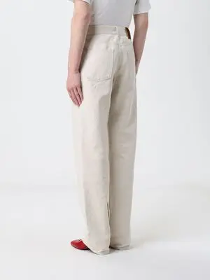 Fendi Straight Leg Denim Jeans In And Cream