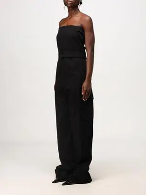 Saint Laurent Belted Strapless Jumpsuit