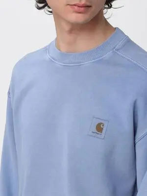 Carhartt Work In Progress Cotton Crewneck Sweatshirt With Logo - Blue