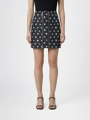 Fendi Polka Dot Silk Mini Skirt - Black