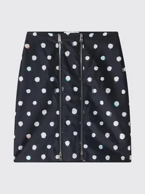 Fendi Polka Dot Silk Mini Skirt