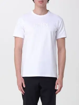 Fendi Cotton T-shirt With Logo - White