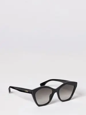 Fendi Oversized Irregular Shaped Sunglasses In Acetate With Logo