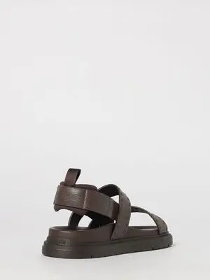 Fendi Selleria Hammered Leather Sandal