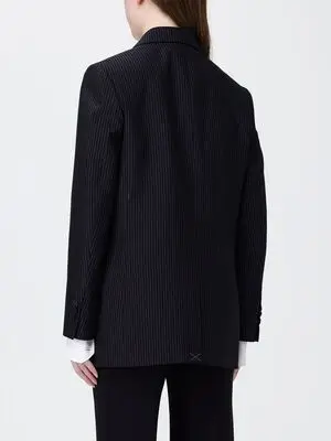 Fendi Pinstripe Wool Blend Double-breasted Blazer