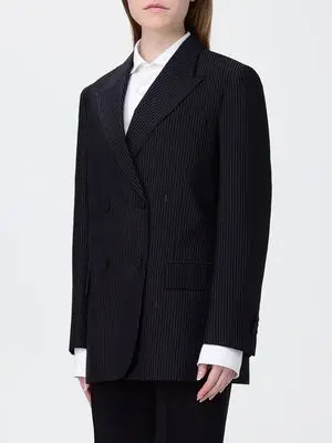 Fendi Pinstripe Wool Blend Double-breasted Blazer