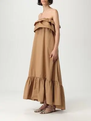Saint Laurent Ruffled Tiered Maxi Dress