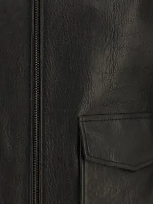 Saint Laurent Leather Bomber Jacket