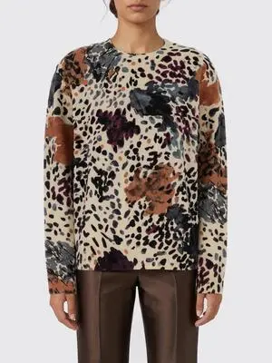 Fendi Abstract Pattern Wool And Cashmere Blend Crewneck Sweater - Multicolor