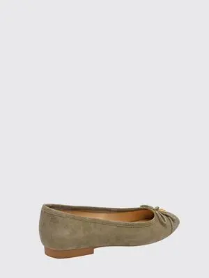 Michael Kors Piper Suede Ballet Flats With Bow And Mk Logo