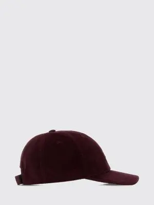 Fendi Ribbed Cotton Velvet Hat By - Red