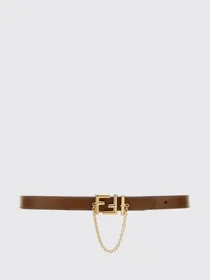 Fendi Reversible Ff Calfskin Belt - Brown