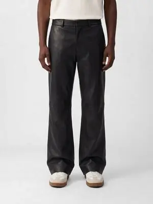 Fendi Nappa Straight Trousers - Black
