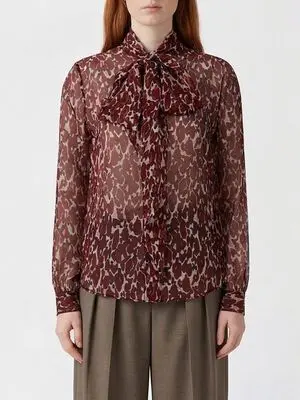 Saint Laurent Silk Shirt With Floral Print - Red