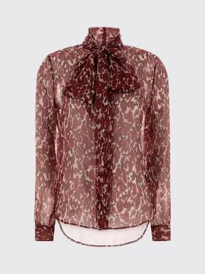 Saint Laurent Silk Shirt With Floral Print
