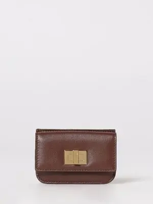 Fendi Leather Credit Card Holder - Dark