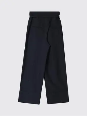 Fendi Pinstripe Wool Blend Palazzo Trousers