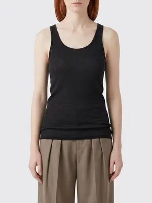 Saint Laurent Cotton Blend Tank Top Black