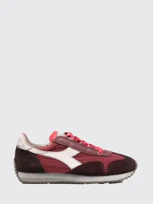 DIADORA Diadora Heritage Equipe Sneakers In Distressed Suede And Canvas Red