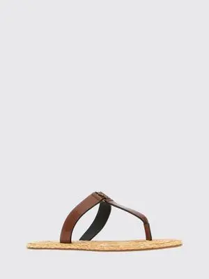 Saint Laurent Babylone Leather Flip-flops