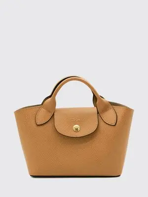 Longchamp Pure Mini Cowhide Leather Handbag With Removable Strap - Beige