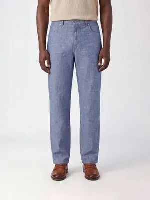 Fendi Chambray Trousers - Blue