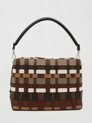 Fendi Lui Tote Bag In Smooth Calfskin Leather With Handle And Detachable Strap - Red