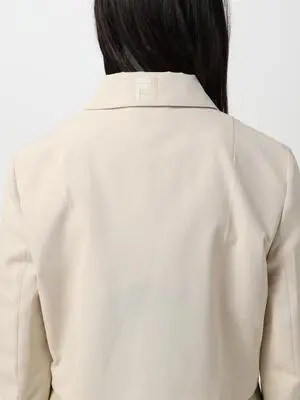 Fendi Cropped Jacket With Button Detail