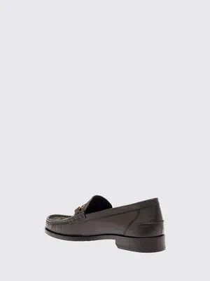Fendi O'lock Penny Loafers In Calfskin With Ff Fabric And Clamp