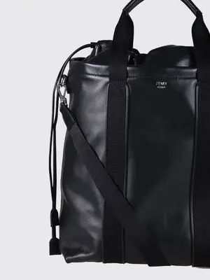 Fendi Flux Calfskin Handbag With Drawstring And Shoulder Strap