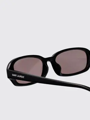 Saint Laurent Rectangular Sunglasses In Tortoiseshell Acetate With Logo