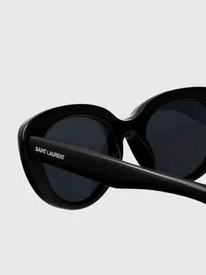 Saint Laurent Cat Eye Sunglasses With Contrast Lettering Logo